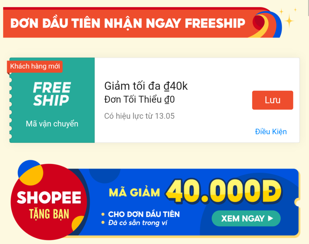 Mã giảm giá Shopee , coupon, khuyến mãi mới nhất